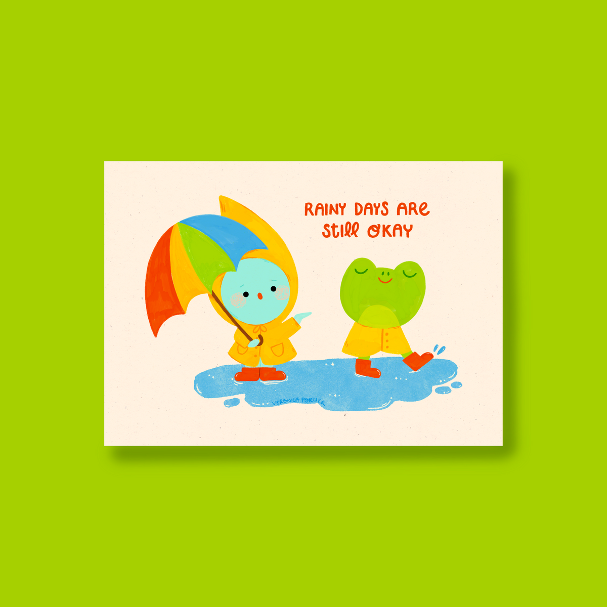 Richard the Raindrop & Froggie Mini Print – Veronica Porlier